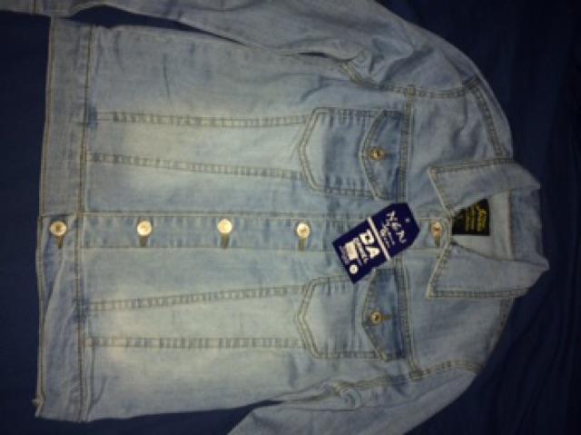 Men’s Denim Jacket #maong jacket | Shopee Philippines