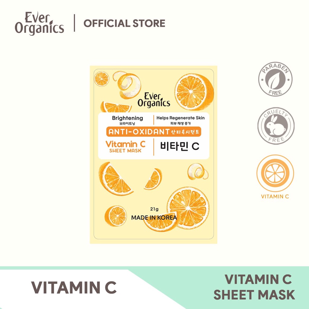 Ever Organics Vitamin C Sheet Mask (Singles) | Shopee Philippines