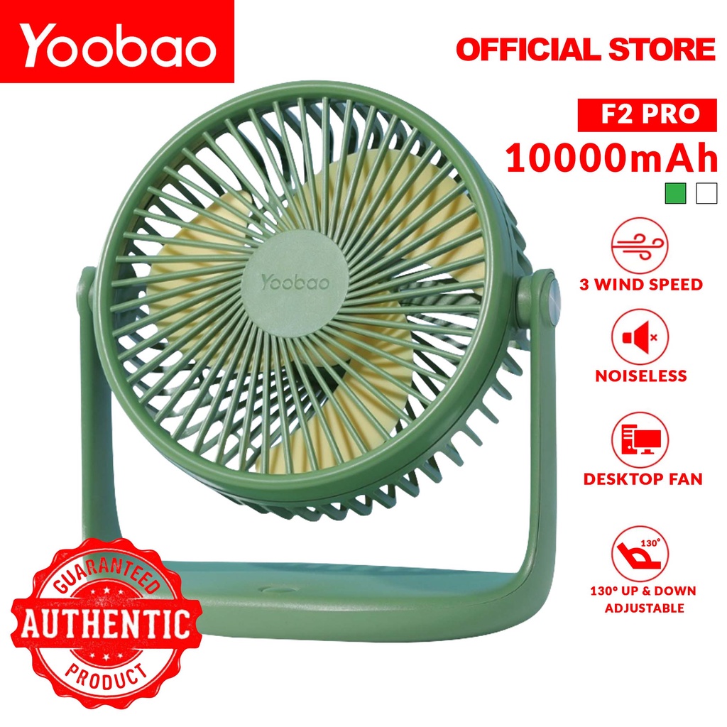 Yoobao F2 Pro Strong Wind Rechargeable Desktop Mini Fan 10000mAh ...