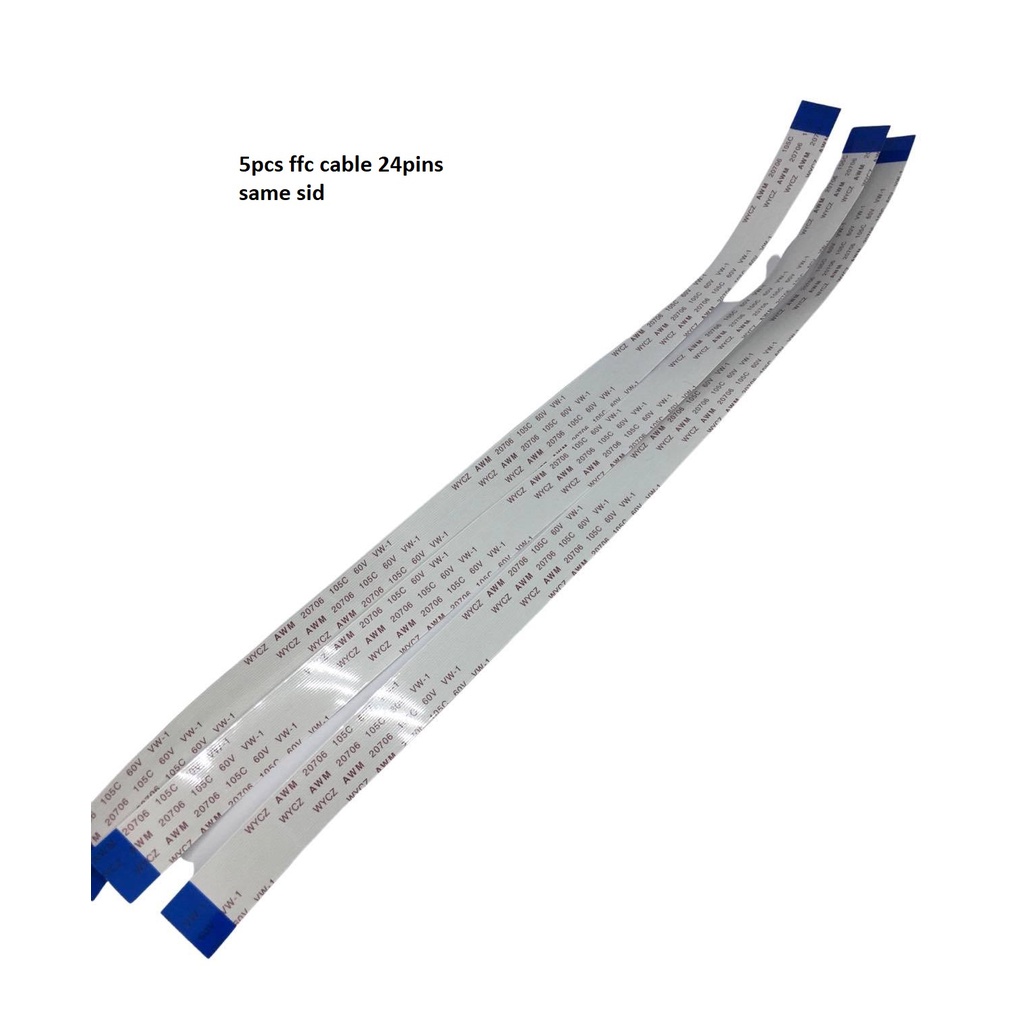 5pcs Flexible Flat CABLE Same Side 24pins FPC Ribbon AWM20706 105C 60V ...