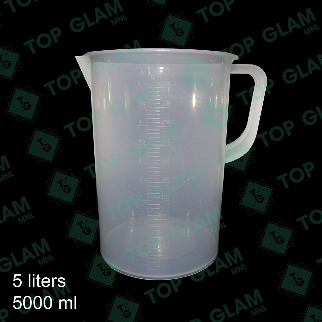 Plastic measuring pitcher (5000ml/ 5 liters) | Shopee Philippines