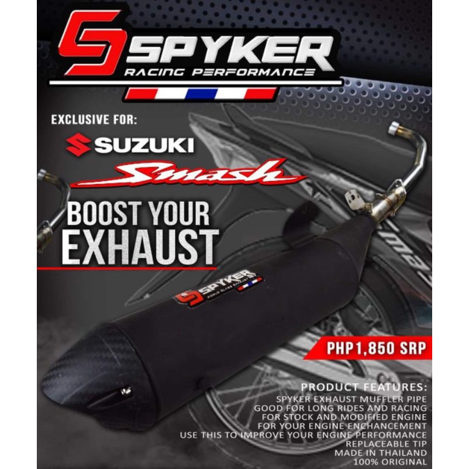 SMASH115 SPYKER PIPE / PRO STOCK | Shopee Philippines