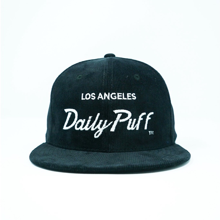 Daily Puff Corduroy Black Snapback | Shopee Philippines