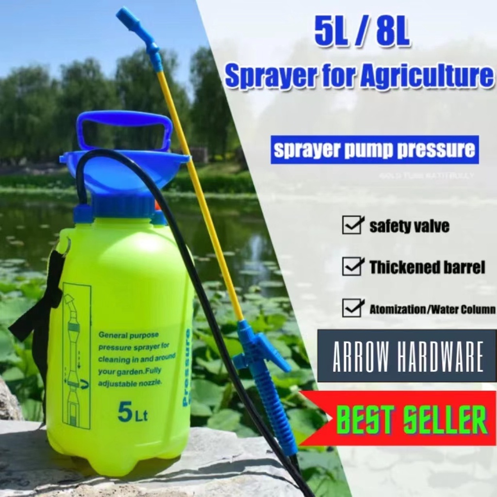 Electric 5L/8L Pressure Sprayer Compressed Air Spray Garden Sprayer Pump Hand Pressure Watering ...
