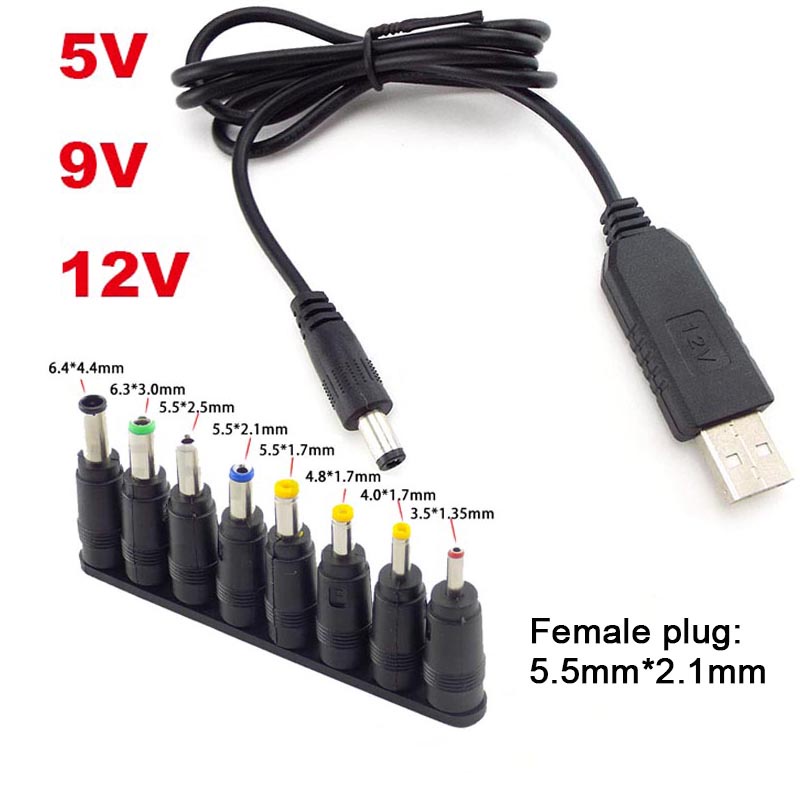 USB to DC Power Cable Universal USB to DC Jack Charging Cable Power ...