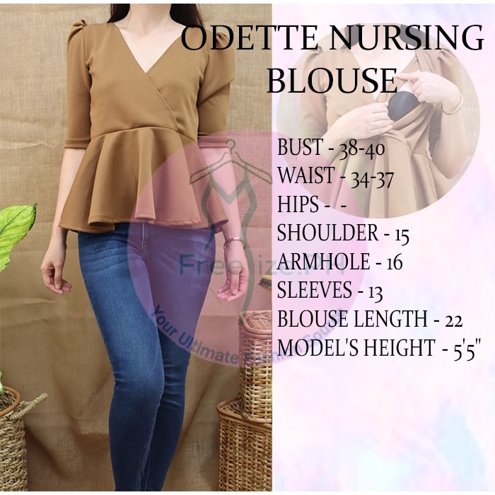ODETTE NURSING BREASTFEEDING NEORPENE BLOUSE FIT M TO XL OFFICE WEAR | Shopee Philippines