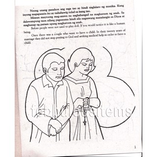 Story Book / Coloring Book English Tagalog ( Alamat ng manika ...