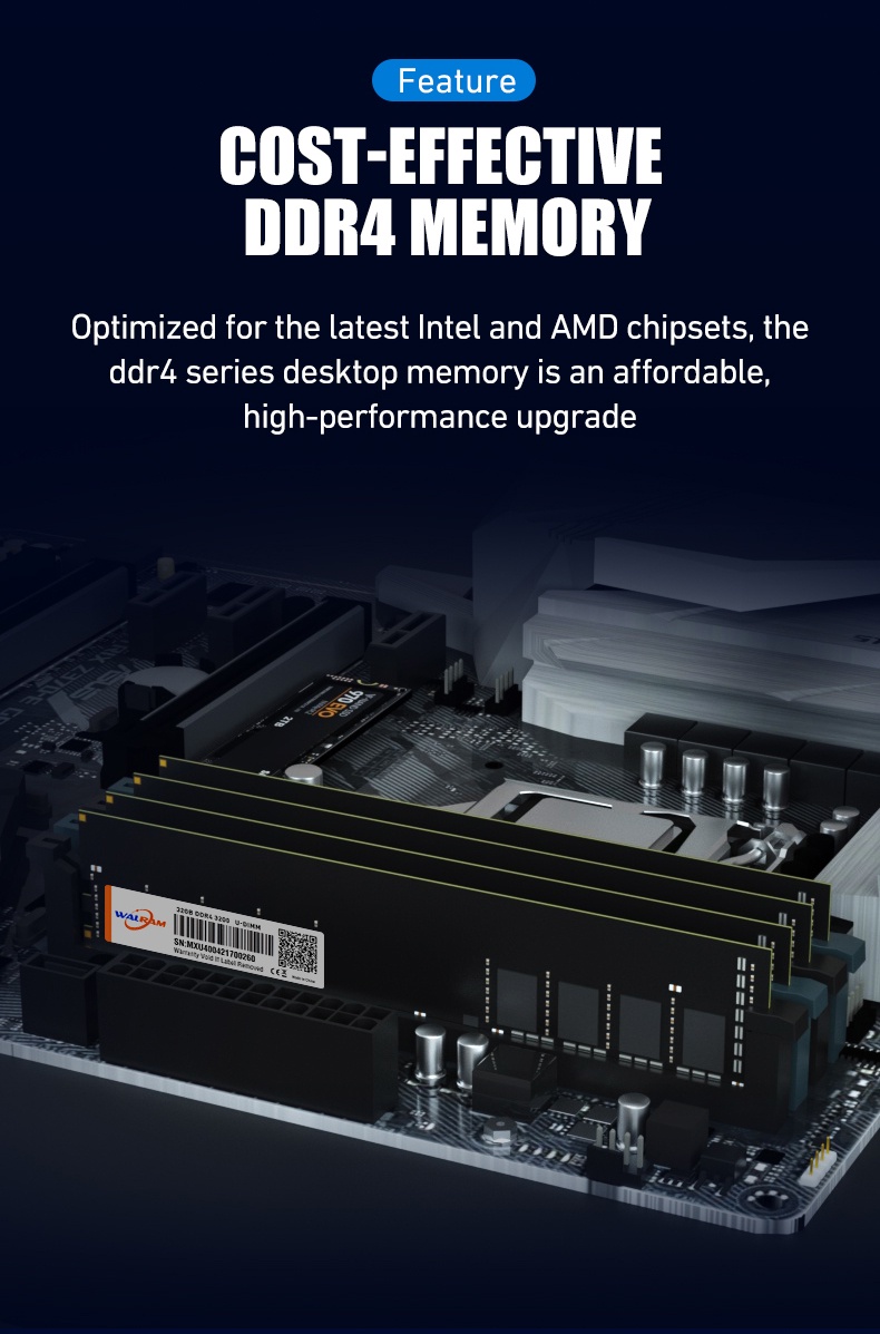 WALRAM 4GB 8GB 16GB Desktop RAM DDR4 2133MHz 2400MHz 2666MHZ 3200MHZ ...