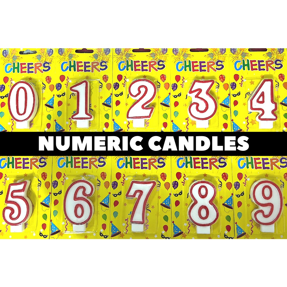 Numeric / number candles for your birthday cake (sturdy quality, Taiwan ...