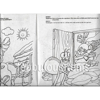 Story Book / Coloring Book Tagalog/English (Ang Langgam at tipaklong ...