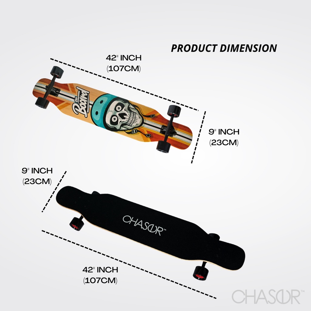 Chaser 42" Wooden Maple Longboard for Downhill Skateboard (E136 ...