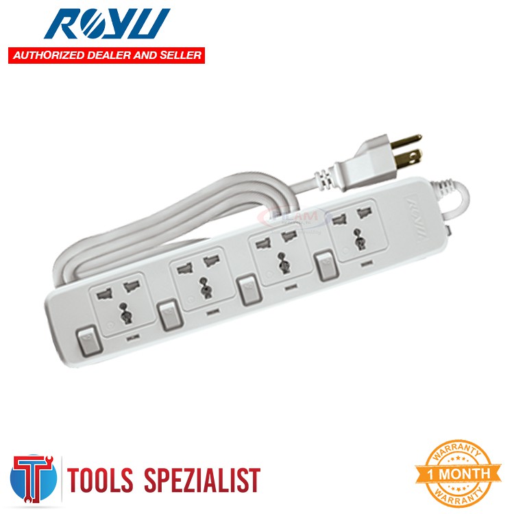 Royu Power Extension Cord One Individual Switches 4 Gang REDEC704 ...