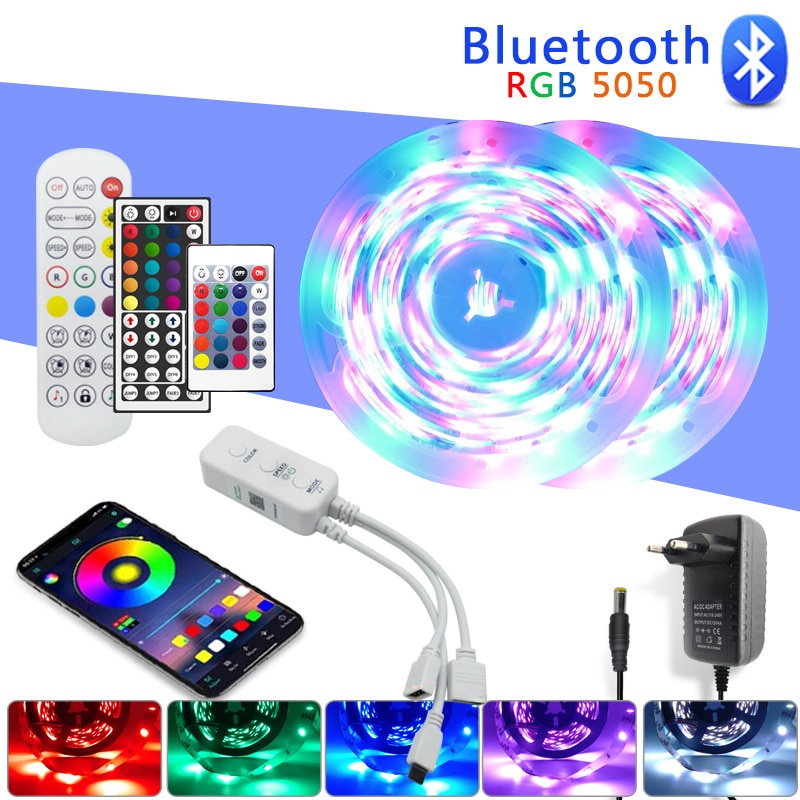 GBKOF Bluetooth Music Controller LED Strip Light RGB 30M 5050 SMD ...