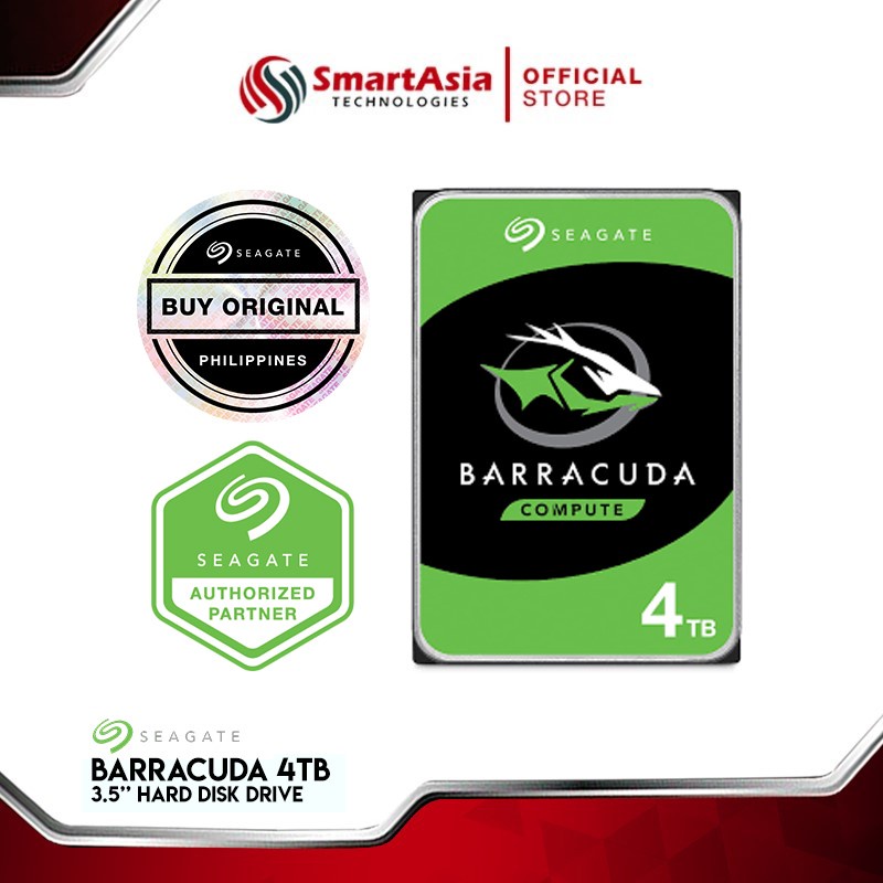 Seagate Barracuda 4TB Internal Hard Disk Drive SATA 3.5" ST4000DM004 ...