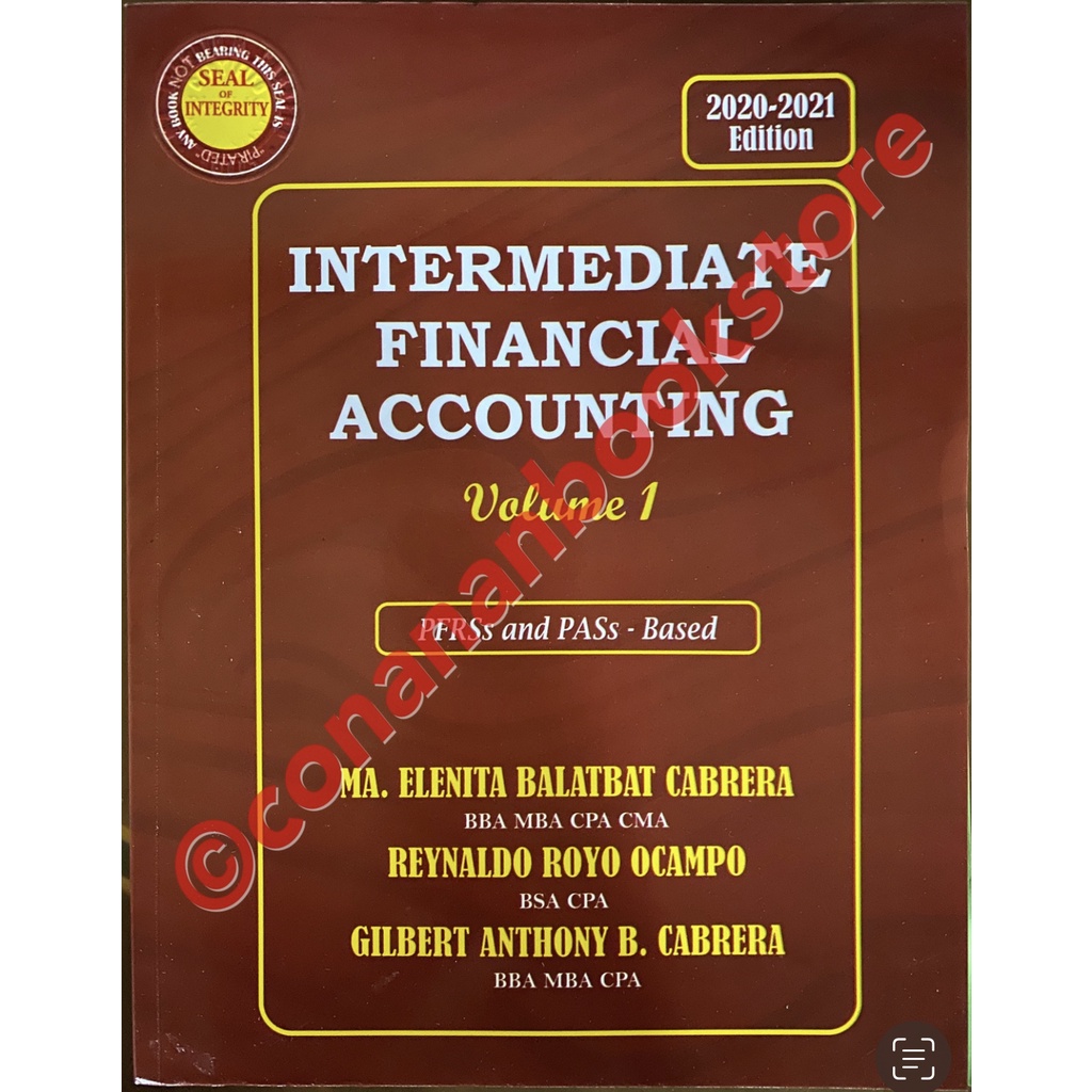 Intermediate Financial Accounting 2020-2021 Volume 1 by Ma. Elenita ...