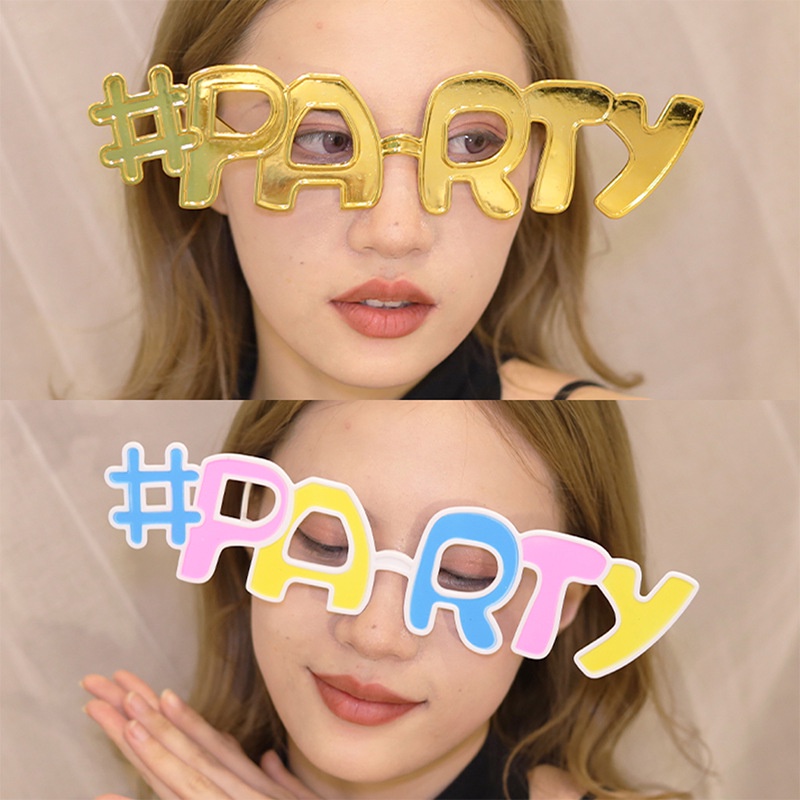 Birthday Party Photo Funny Glasses Color Letter Party Glasses Shopee Philippines