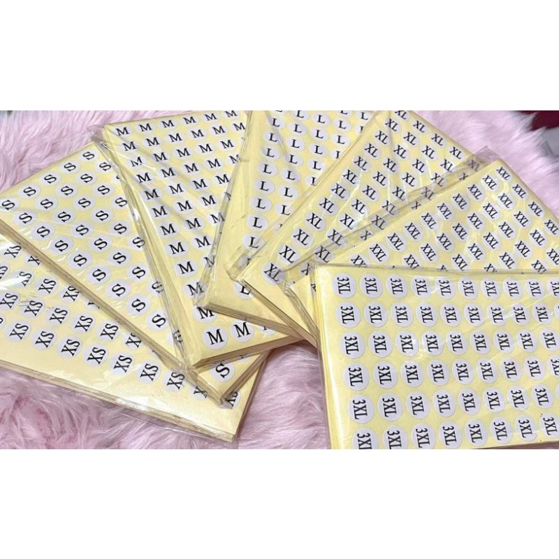 Size Label Stickers 72pcs per pad per size | Shopee Philippines