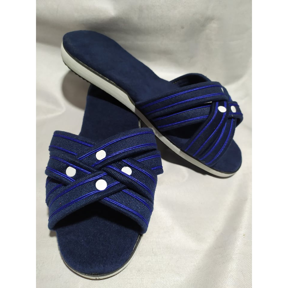 ALFOMBRA SLIPPERS NAVY BLUE (MEN) | Shopee Philippines