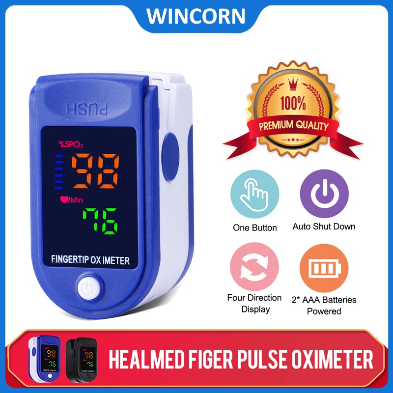 Pulse Oximeter Finger Oxygen Monitor Pulse Rate oximeter SPO2 Heart ...