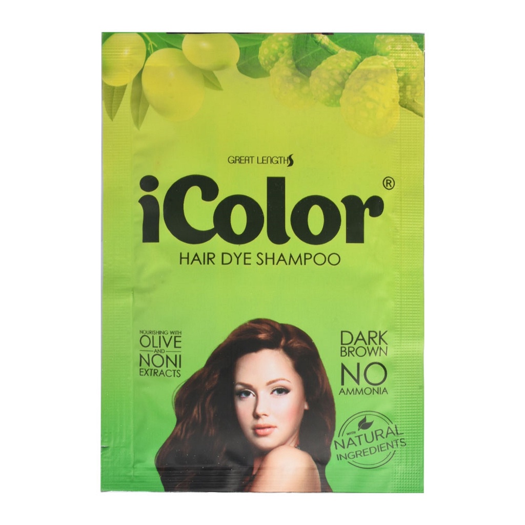 ICOLOR Hair Dye Shampoo - Dark Brown 30ml | Shopee Philippines
