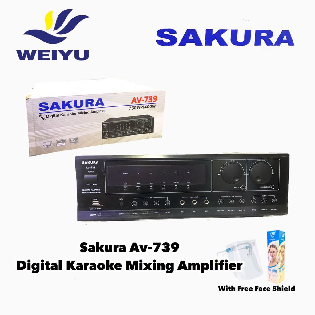 Original Sakura Av-739 Digital Karaoke Mixing Amplifier | Shopee Philippines