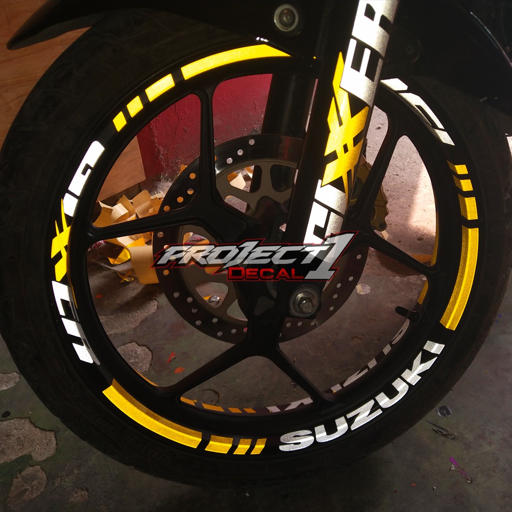 Suzuki Gixxer Reflective Mags Sticker set ( 4 side Front & Rear ...