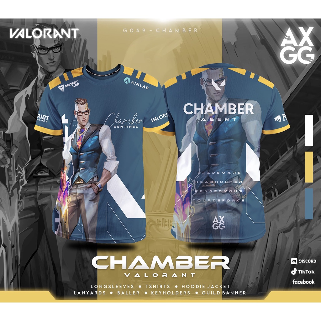 AXGG "Valorant - Chamber" Gaming T-Shirt | Shopee Philippines