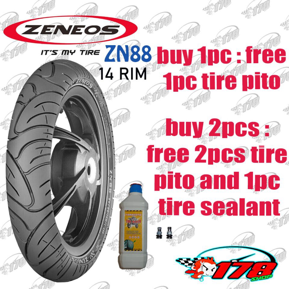 ZENEOS tire zn-88 14rim indonesia made with free | Shopee Philippines