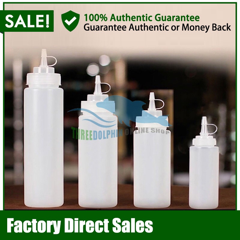 300ML 450ML 600ML 1000ML Clear Plastic Squeeze Bottle Condiment ...