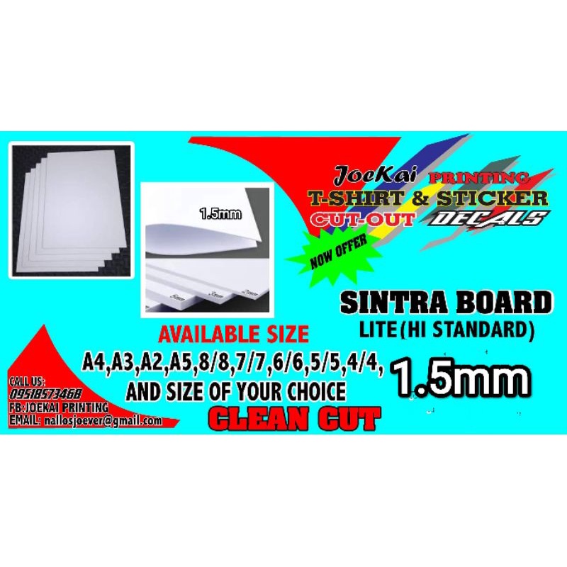 1.5mm SINTRA BOARD A4 SIZE (10pcs) | Shopee Philippines