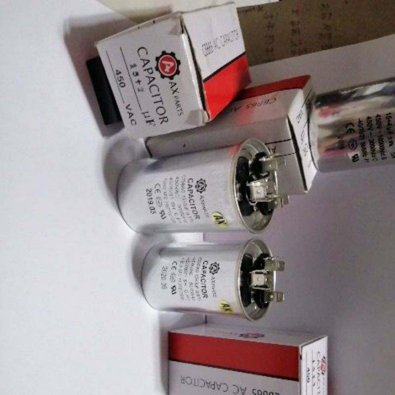 Run Motor Capacitor Dual Aluminium 450VAC 50/60Hz 10000 AFC Protected ...