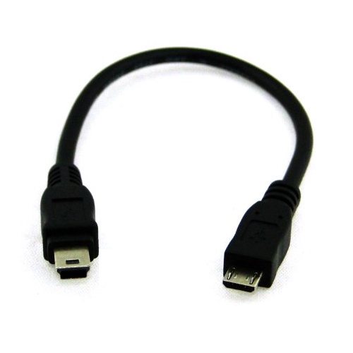Micro USB 5 Pin Male to Mini USB Male Converter Short Adapter Cable ...