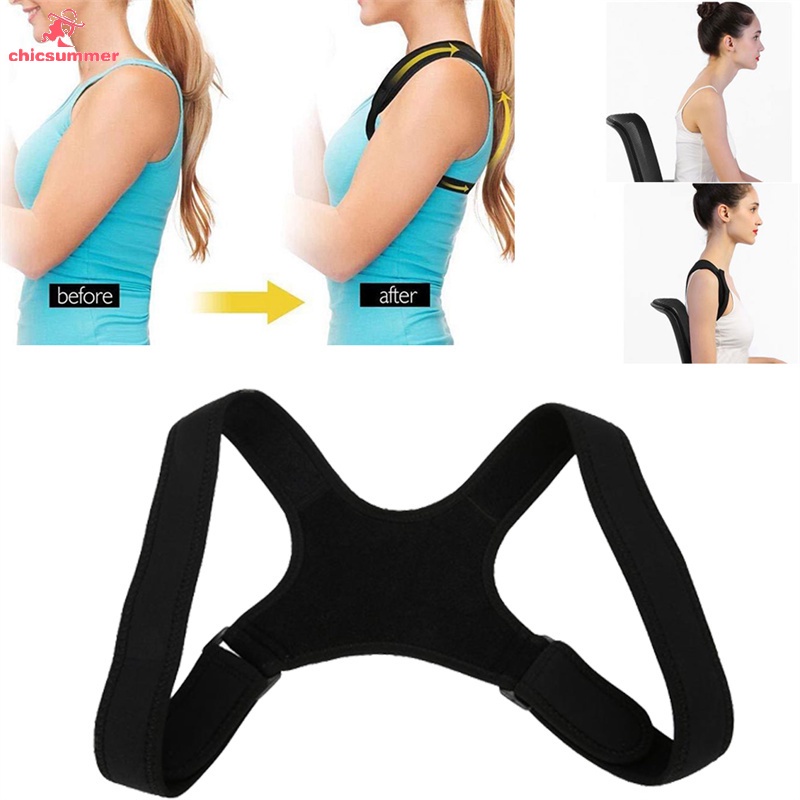 CS Upper Back Posture Corrector Back Straight Shoulders Brace Correct ...