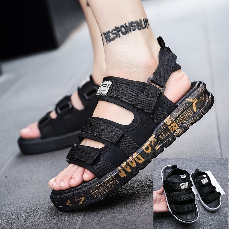 Summer Men's Sandals Korean Fashion Casual Outdoor Sandals | Shopee ...