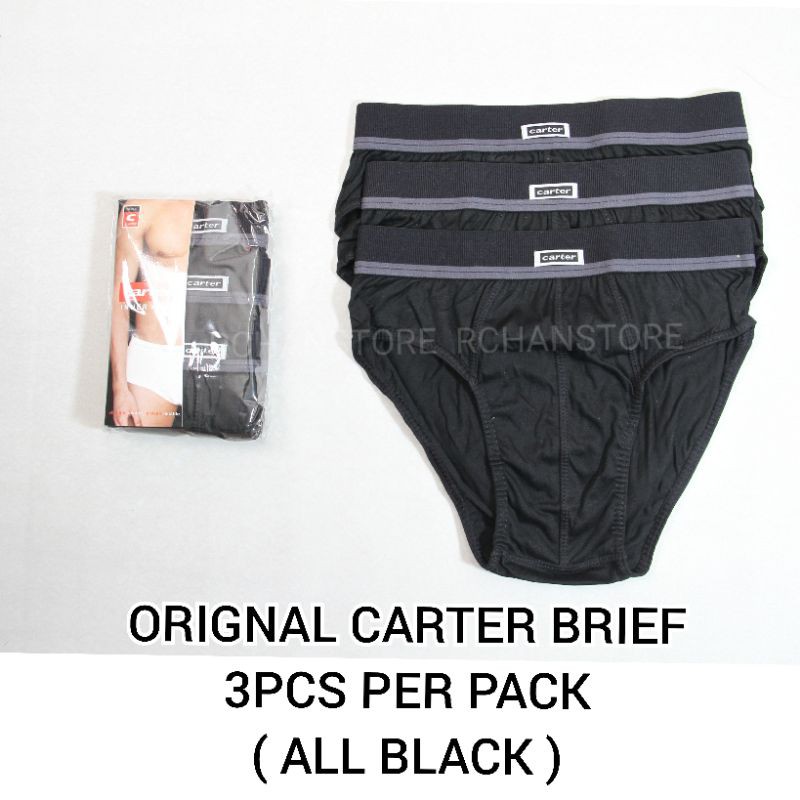 ORIGINAL CARTER BRIEF FOR ADULT! 3PCS PER PACK ( ALL BLACK) SAME SA ...