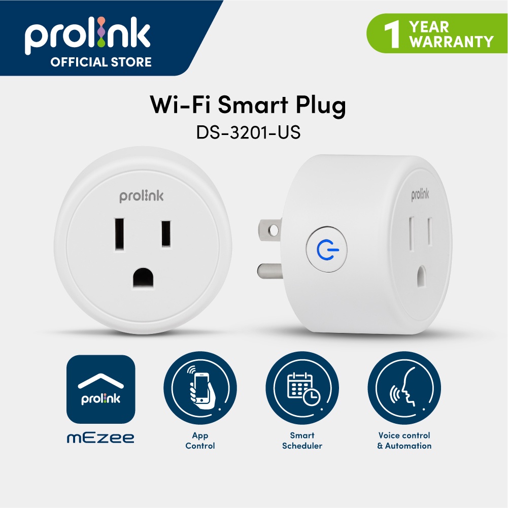 Prolink DS-3201-US WiFi Smart Socket and Smart Plug with Timer and ...