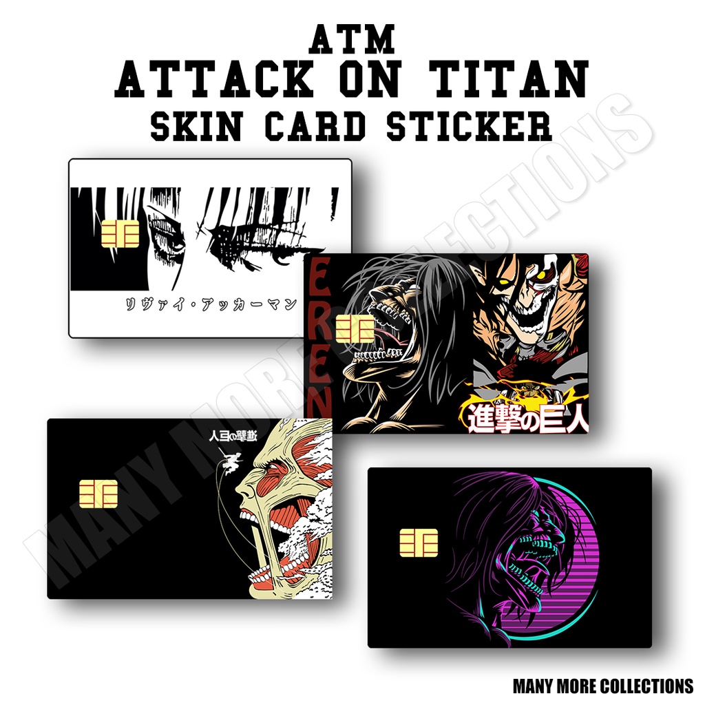 Attack on Titan ATM DEBIT BANK Card Skins Stickers | Shopee Philippines