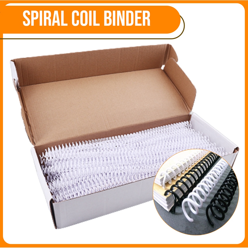 100pcs Spiral Coil Binder 60 - 140 Sheets Capacity Spring Notebook ...