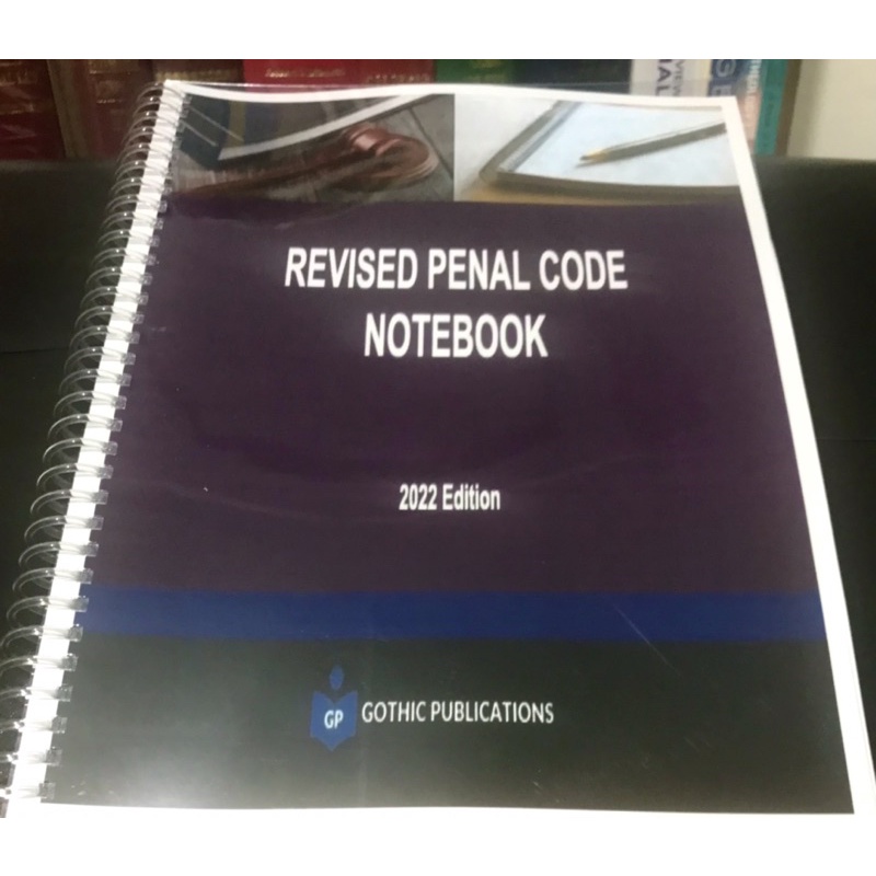 (Codal) Revised Penal Code Notebook (2022 Edition) | Shopee Philippines