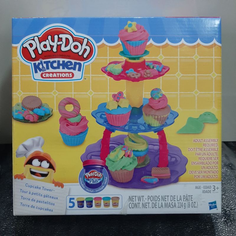 Authentic Play-Doh Kitchen Creations Cupcake Tower with FREE 1 Play-Doh ...