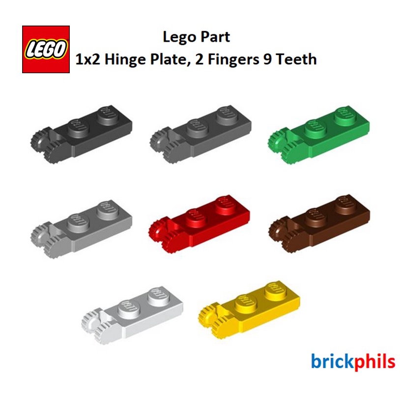Lego Part 1x2 Hinge Plate, 2 Fingers 9 Teeth (5pcs per Lot) | Shopee ...
