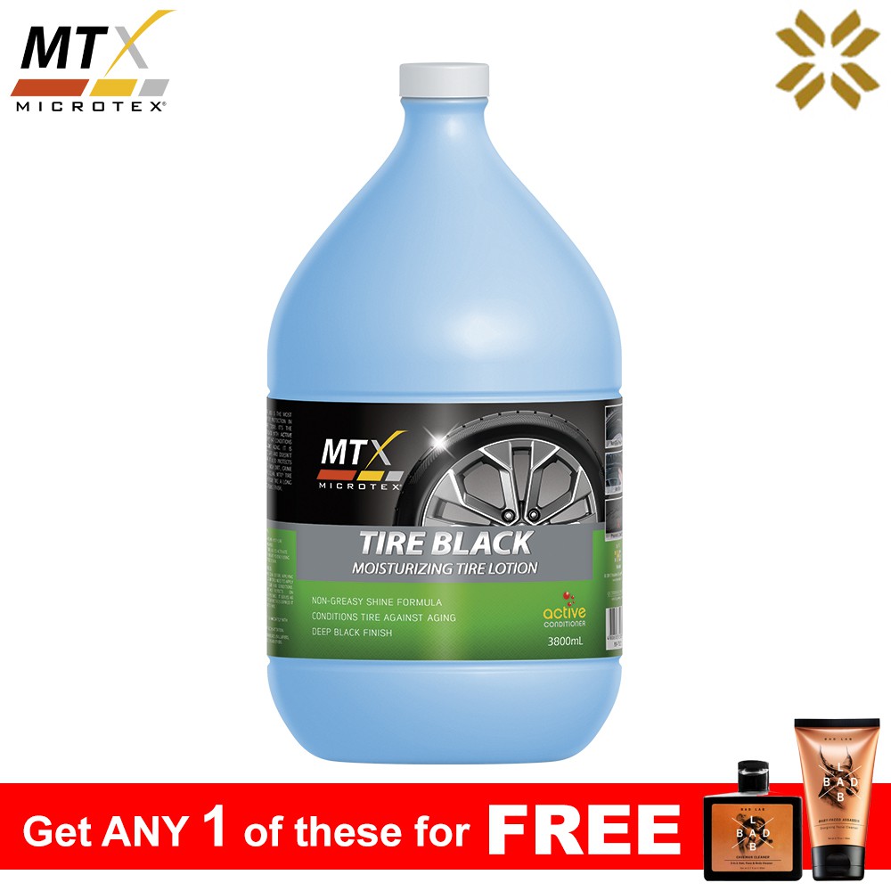 Microtex Tire Black 3800ml w/ Conditioner (Protection,Shine,Conditioner ...