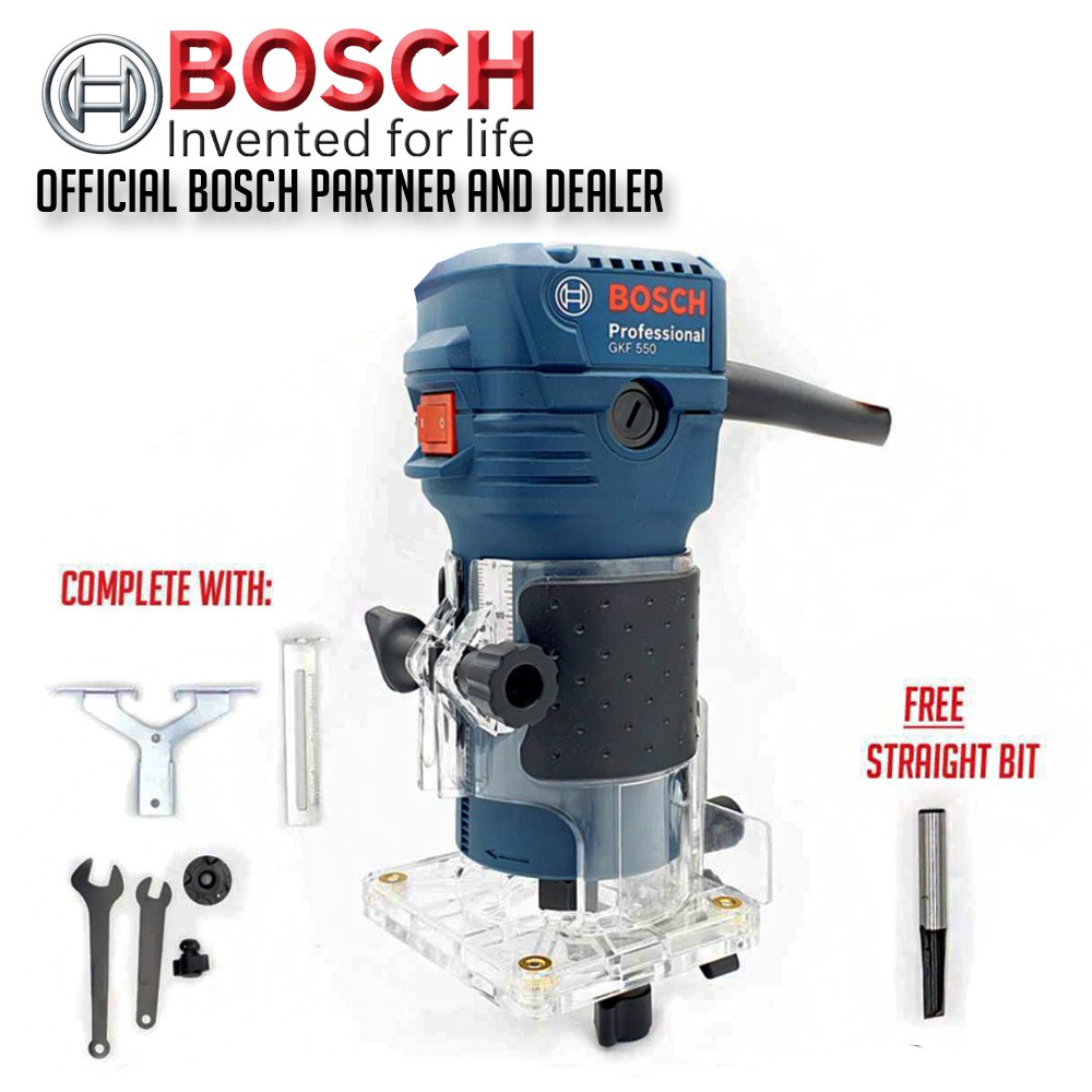 Bosch GKF 550 Professional Palm Router / Trimmer (550W) with VARIANTS ...