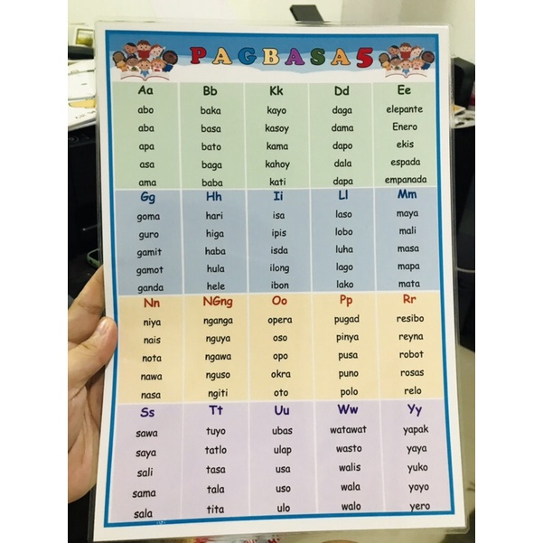 A4 Laminated Tagalog Babasahin | Shopee Philippines