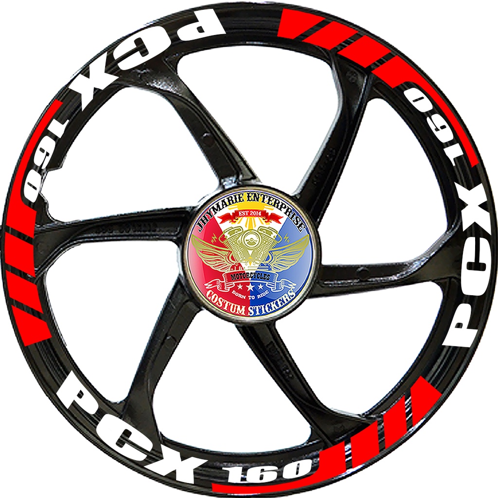 HONDA PCX 160 MAGS STICKER set for 2 wheels both sides front and rear ...
