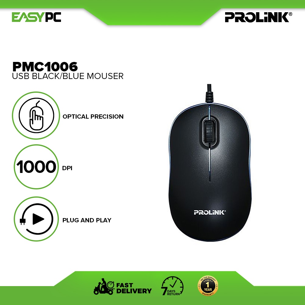 Pro-Link PMC1006 USB Mouse Black blue ,Best yet affordable Optical ...