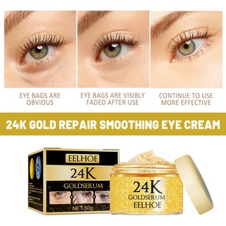 Eelhoe 24K Gold Repair Smooth Eye Cream Nourish Hydrating and Firming Eye Lift Fading Wrinkle ...