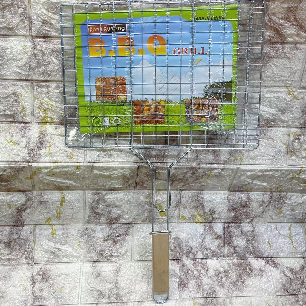 H&T STAINLESS STEEL MESH MEAT FISH BBQ GRILL | Shopee Philippines