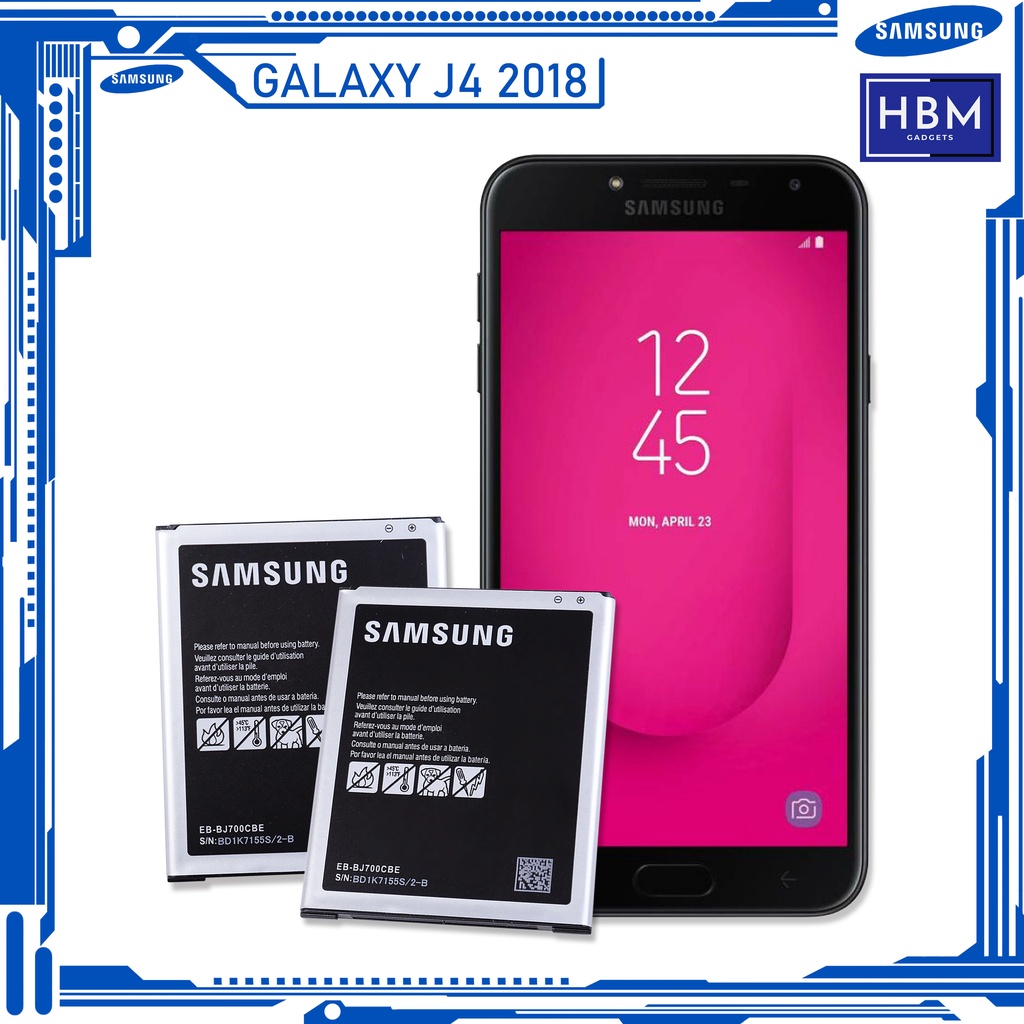 Original Samsung Galaxy J4 2018 Battery Model: EB-BJ700CBE (3000mAh ...