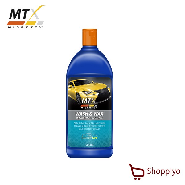 Microtex MTX Car Wash Shampoo Wash & Wax 500 ml | Shopee Philippines